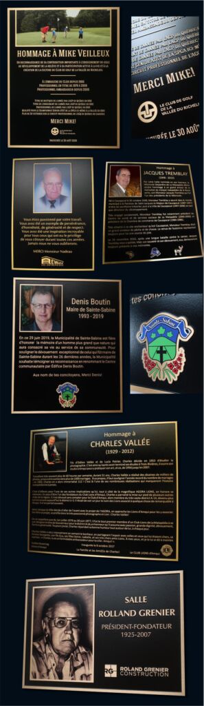 Plaque reconnaissance en bronze et laiton avec photo | Plaques Dumas